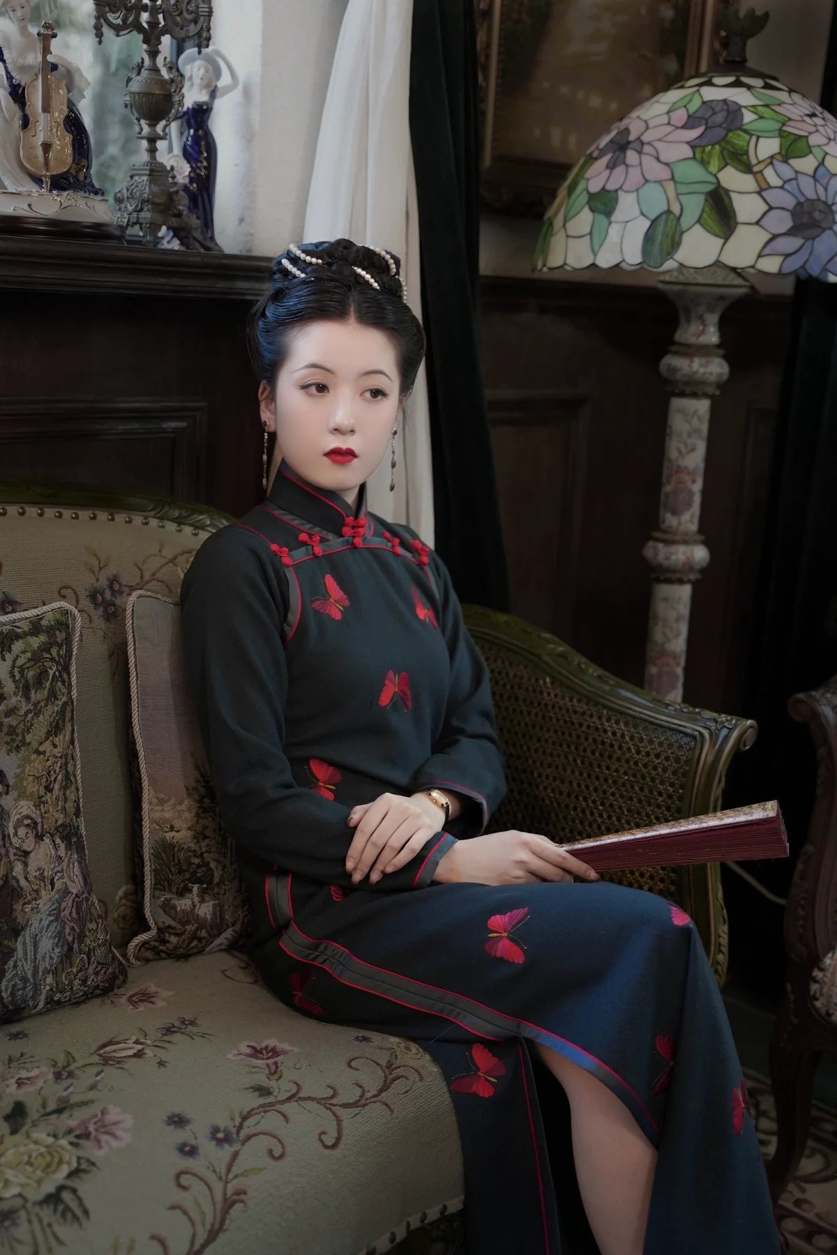 Die Wu 蝶舞 Dance of Butterflies 1920s Wool Autumn Winter Long Sleeve Qi